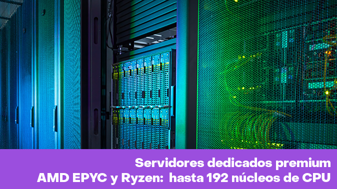 Servidores Dedicados Premium con AMD EPYC/Ryzen